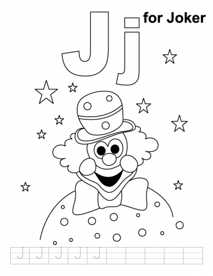 Letter Jj printable coloring pages | Kids coloring pages