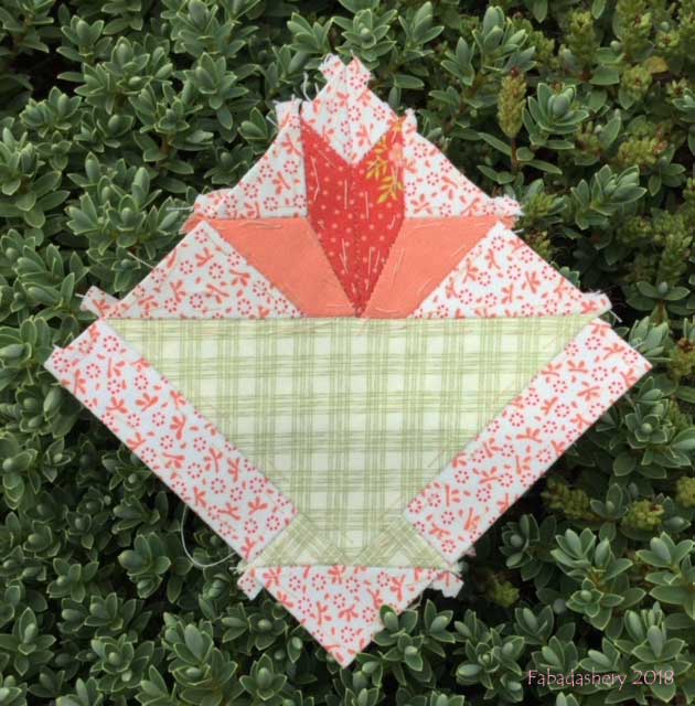 Fabadashery: The Farmer's Wife Sampler Quilt (20's) Block 37 Flower Pot