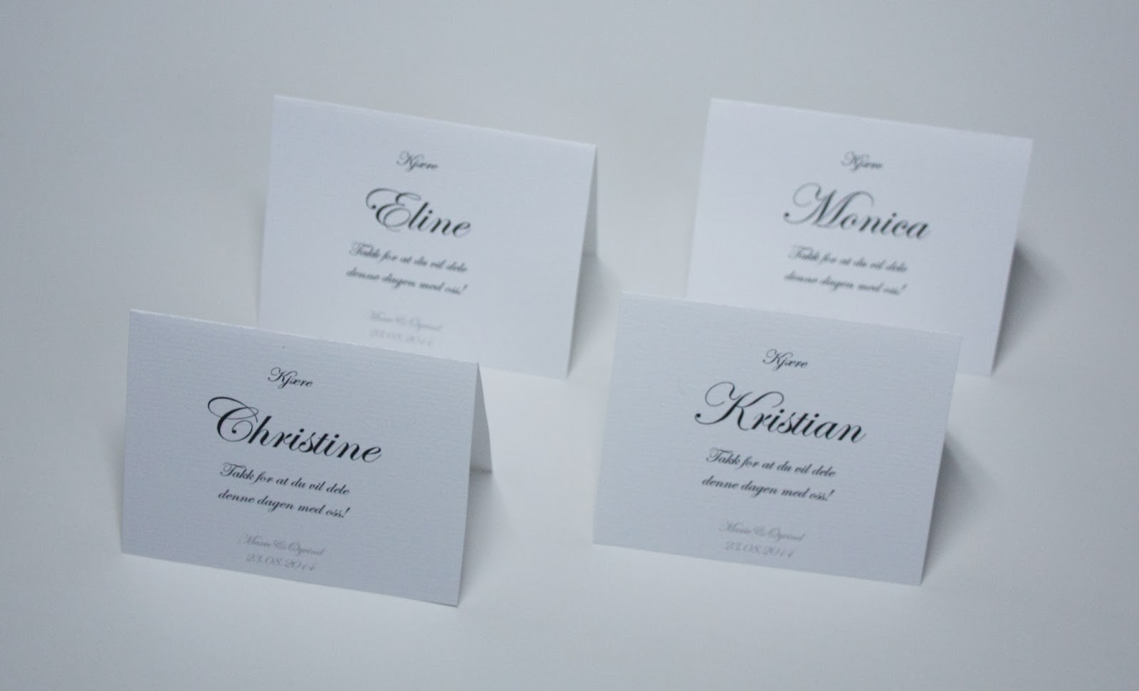 Papir og Design - en inspirasjonsblogg: Bordkort til bryllup ...