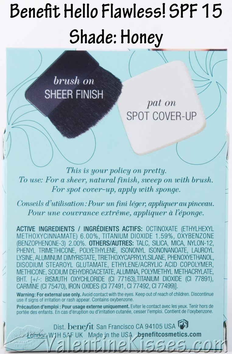 Valentine Kisses: Benefit Hello Flawless! SPF 15 in the shade Honey ...