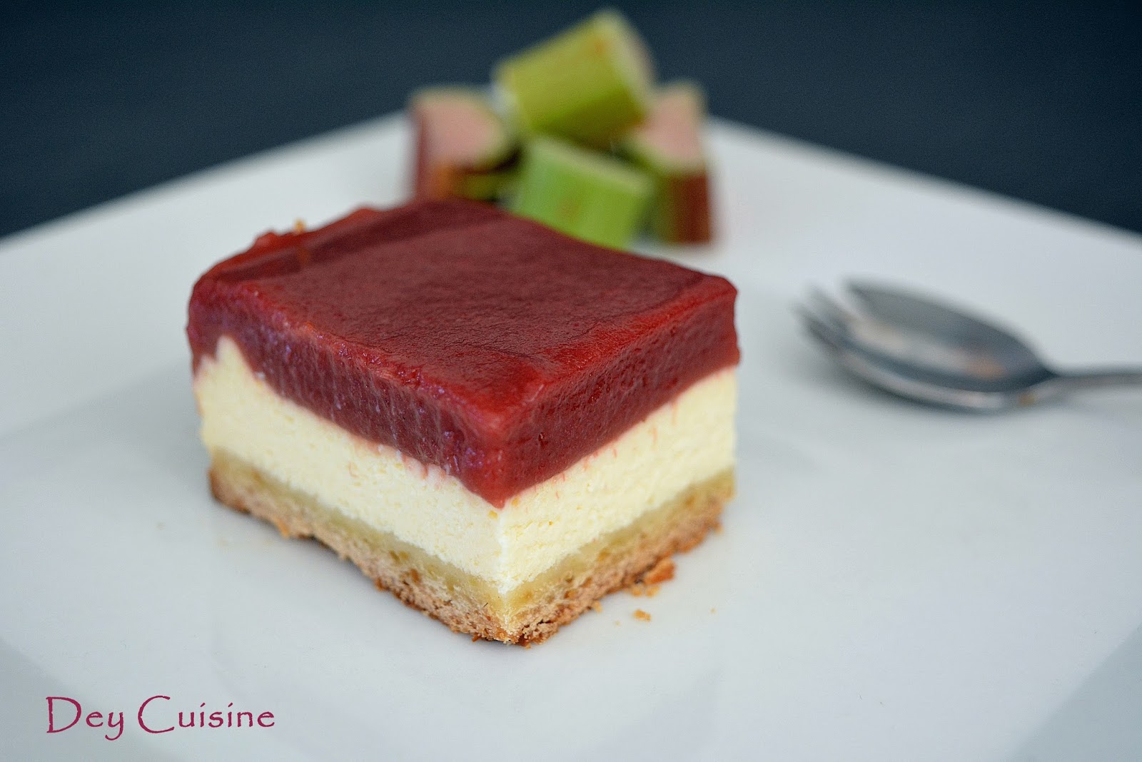 Dey cuisine: Cheesecake à la rhubarbe