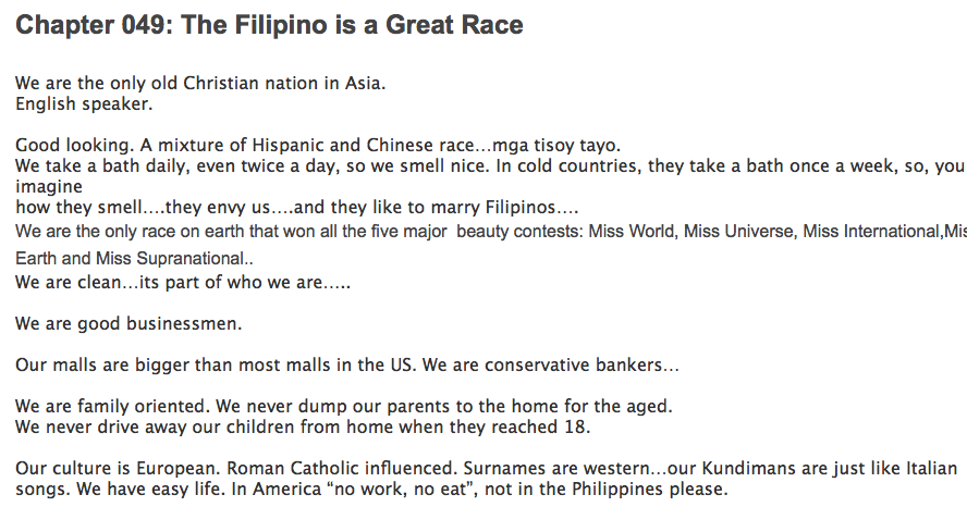 Philippinefails: The Filipino is A Great Race: An Experimental Poem by ...