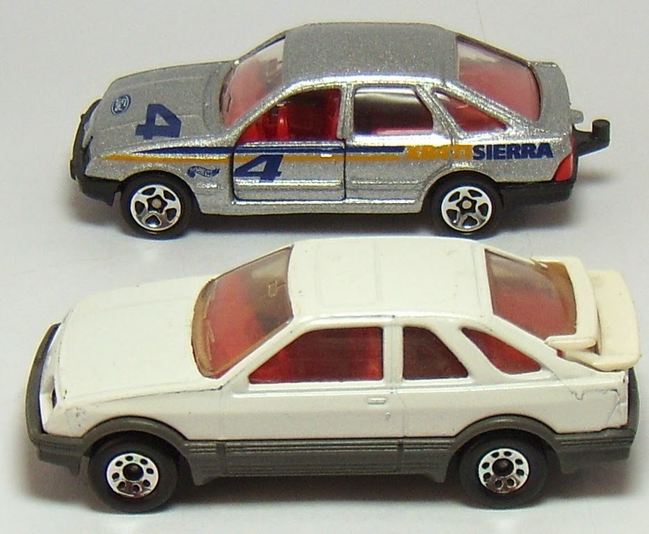 Matchbox and Hot Wheels Ford Sierra XR4i