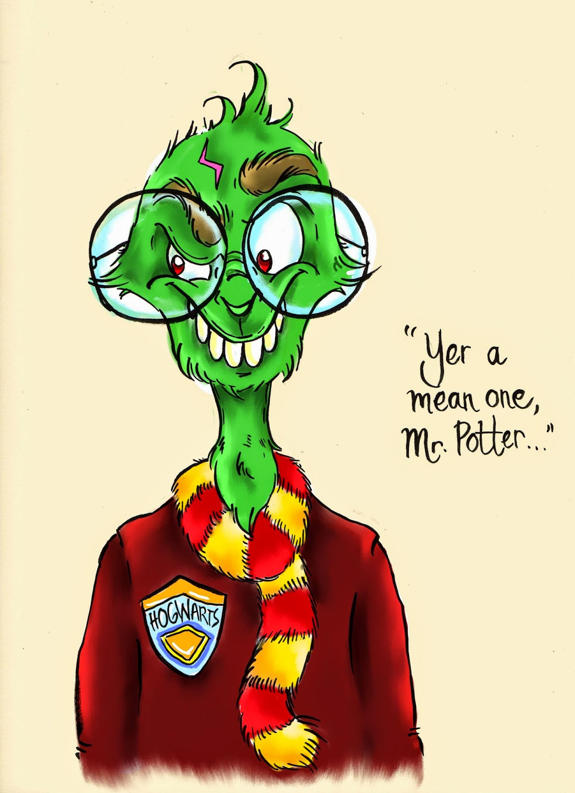 Brush Quibblies: Day 37: "Yer a wizard, Mr. Grinch..."