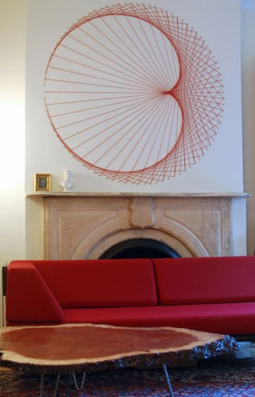 Now this one (above) is actually done on a piece of wood vs. the wall ...