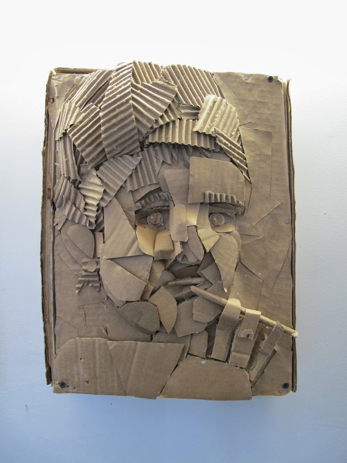 The Visual Arts at Germantown Academy: Cardboard Relief Portraits