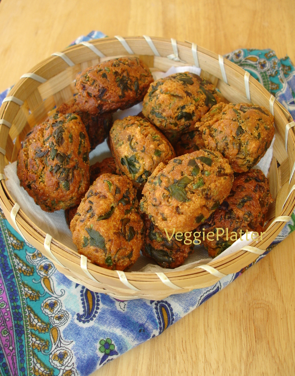 Veggie Platter: M ~ Methi Muthia (Fried Version)