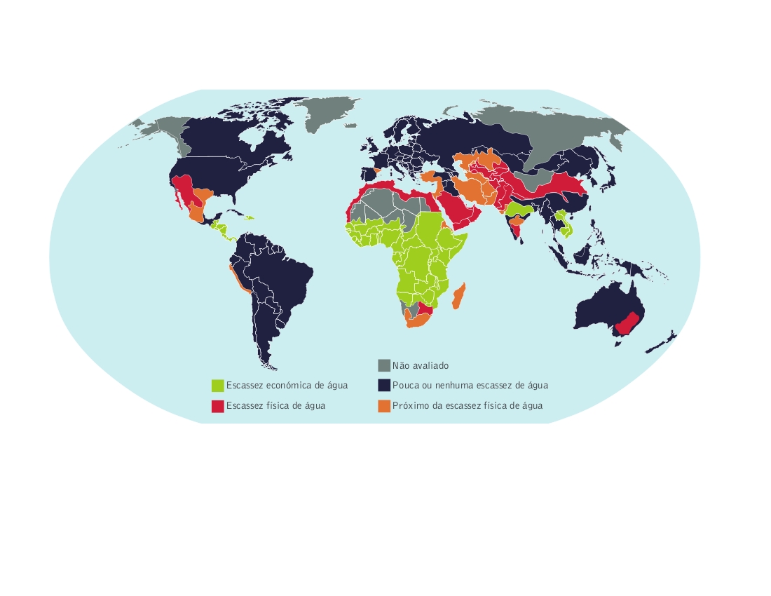 Futuro nas nossas mãos: Mapa da escassez de água no mundo