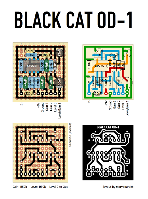 Perf and PCB Effects Layouts: Black Cat OD-1