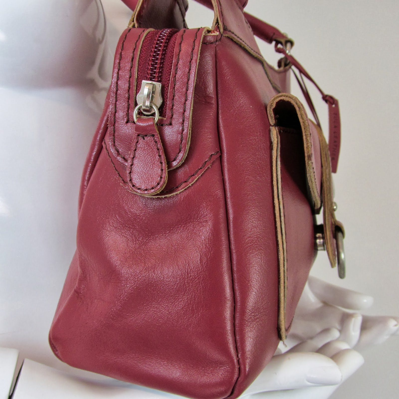TULA BY RADLEY & CO BURGUNDY THICK SOFT QUALITY LEATHER HANDBAG PURSE ...