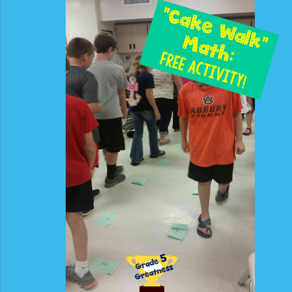 Math Free Activity Idea: Cake Walk! | Grade 5 Greatness: Math, Missions ...