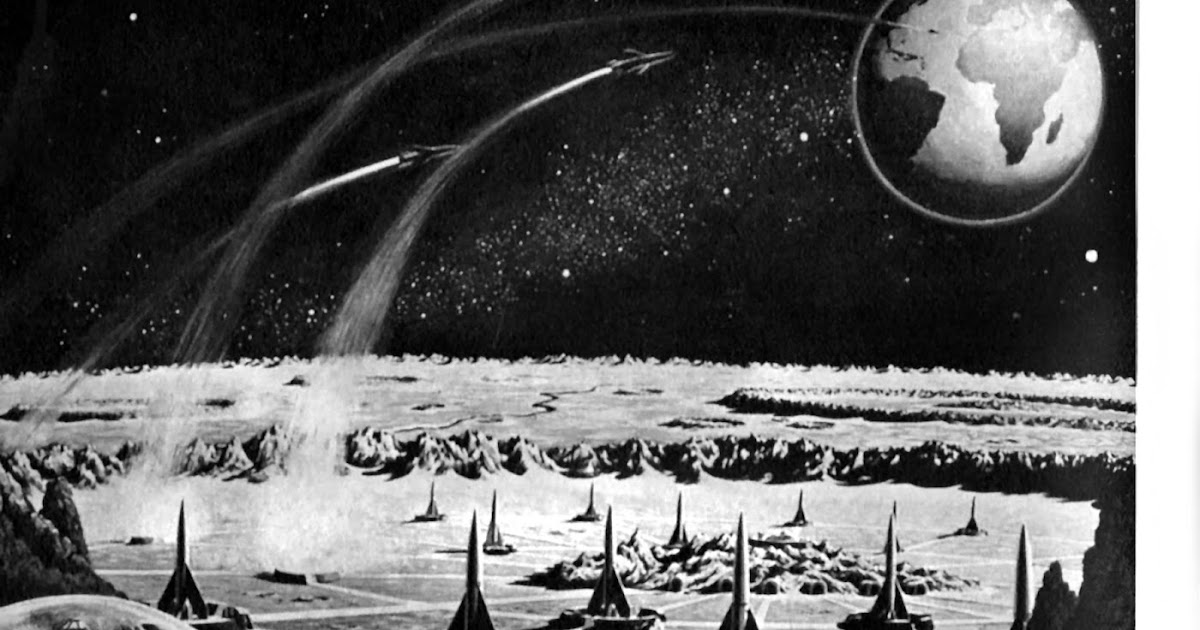 ATOMIC-ANNIHILATION: 1952 ... missile-base on the Moon!