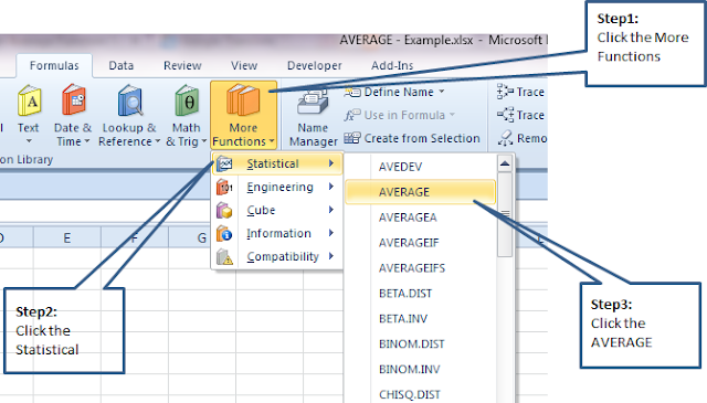 Raj Excel: Working with AVERAGE function in Excel