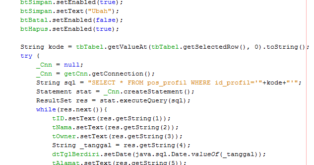 Cara Insert, Update, dan Delete pada Java dengan MySQL - Teropong Barat