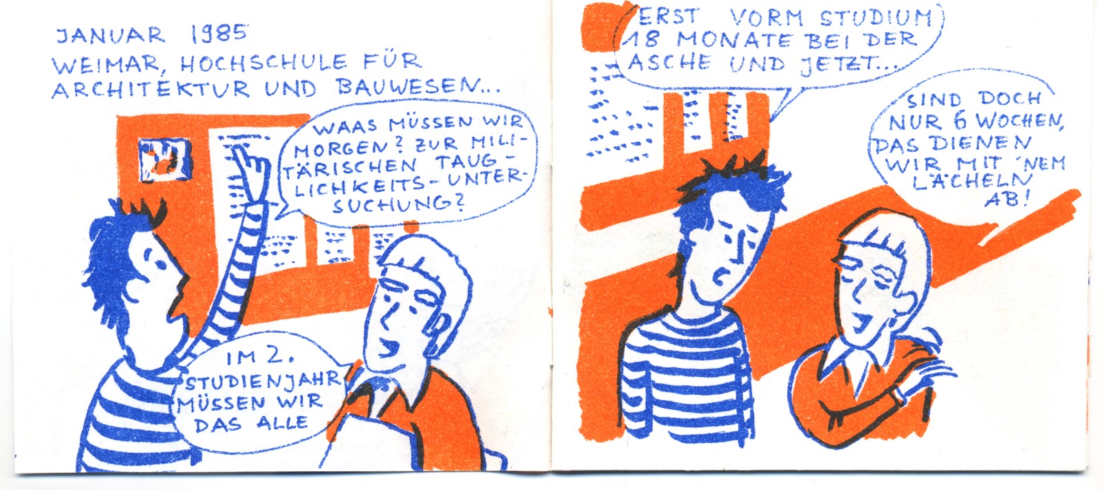 Comics: Peter Auge Lorenz Druck: Risoorkan: Neuer Minicomic: Die Musterung