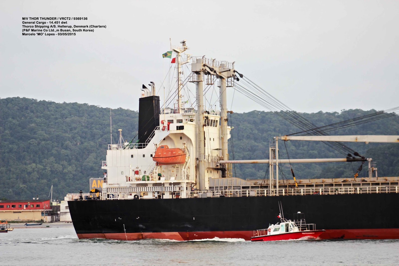 Santos Shiplovers: M/V Thor Thunder / VRCT2 - Leaving Santos