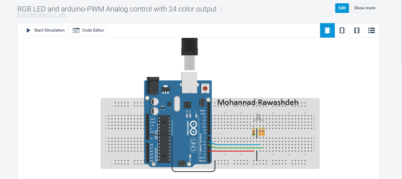 RGB LED and arduino-PWM multi color - M.B Raw