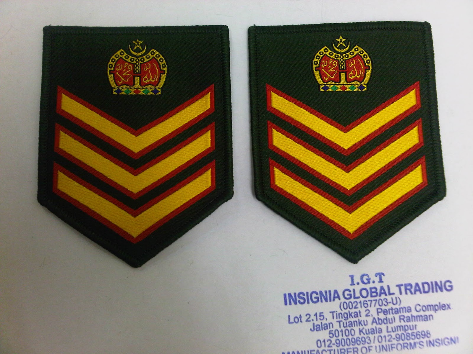 I.G.T Insignia Global Trading : ASKAR TENTERA DARAT MALAYSIA