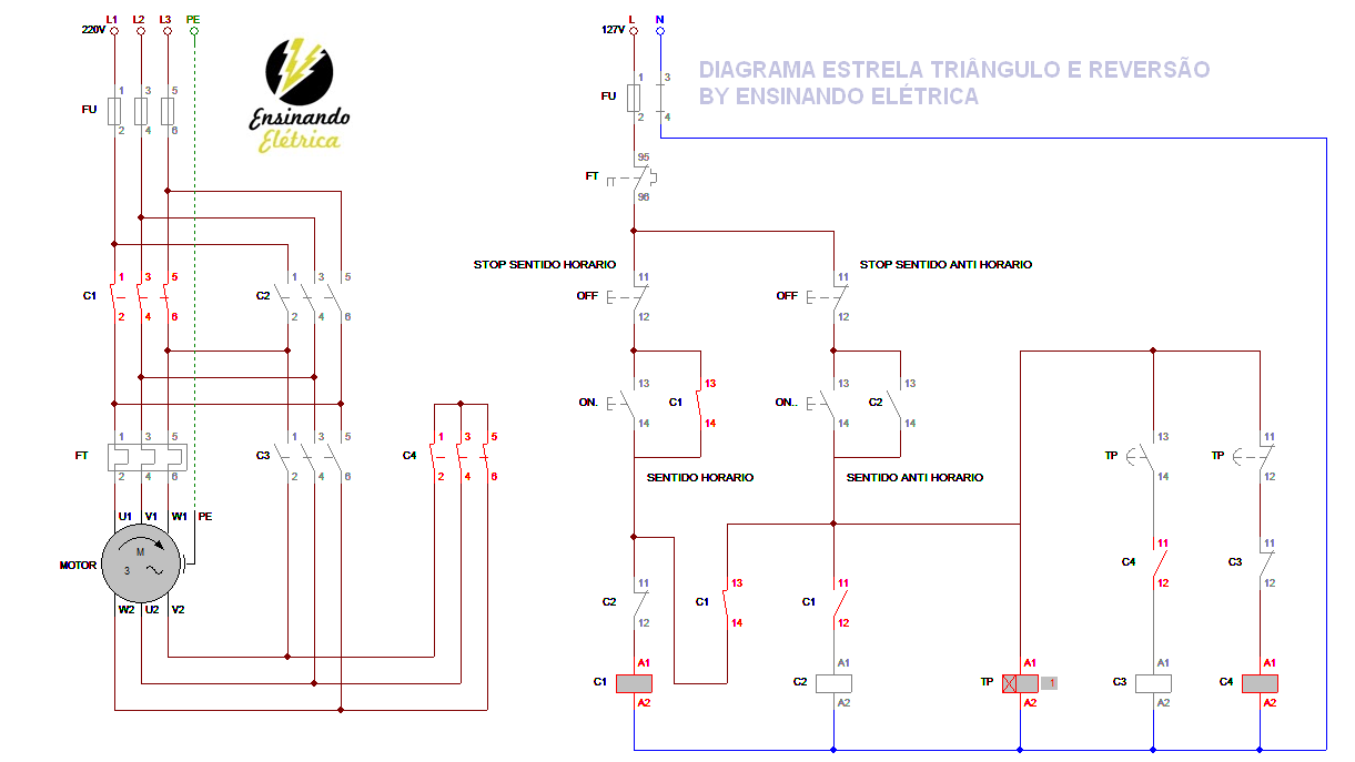 Diversos Diagramas de Comandos Elétricos e Outros - Ensinando Elétrica | Dicas e Ensinamentos