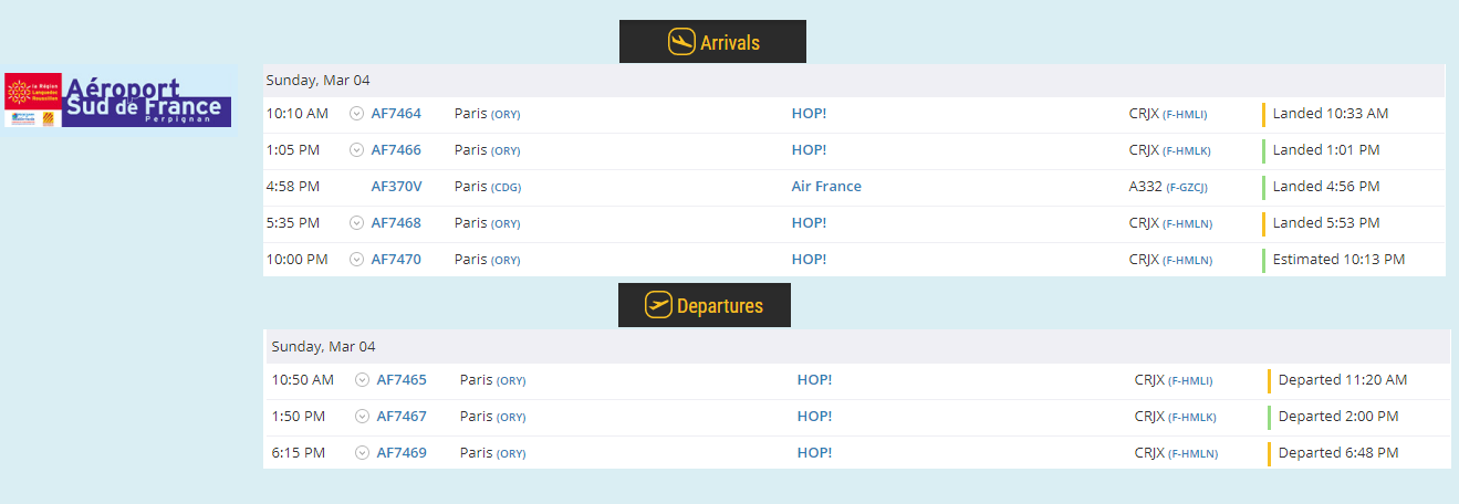 LFMP NEWS actualités de Perpignan-Rivesaltes: 04 MARS 2018: Départ F ...