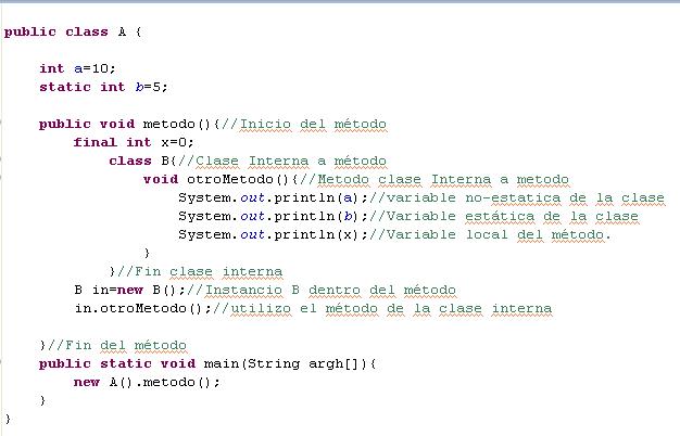 Programacion Orientada a Objetos: Clases Anidadas