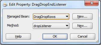Learning SOA: Drag and Drop feature in ADF table-Reorder single rows values in a table