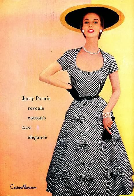 Couture Allure Vintage Fashion: Incredible Use of Gingham - 1954