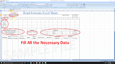 Road Estimate Excel Sheet / Software - How To Use