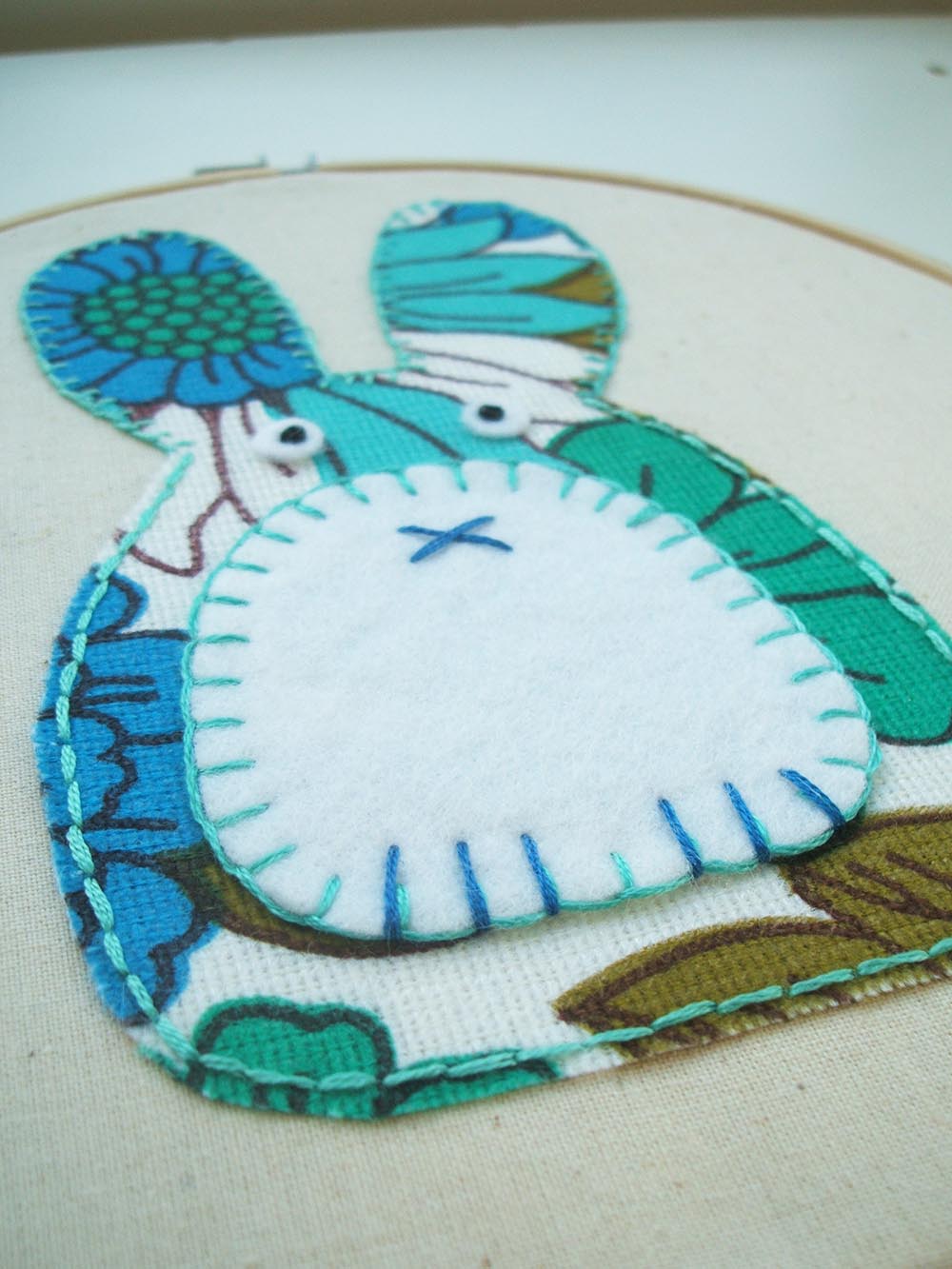 Me, You and Magoo: My latest craft project: vintage fabric applique ...