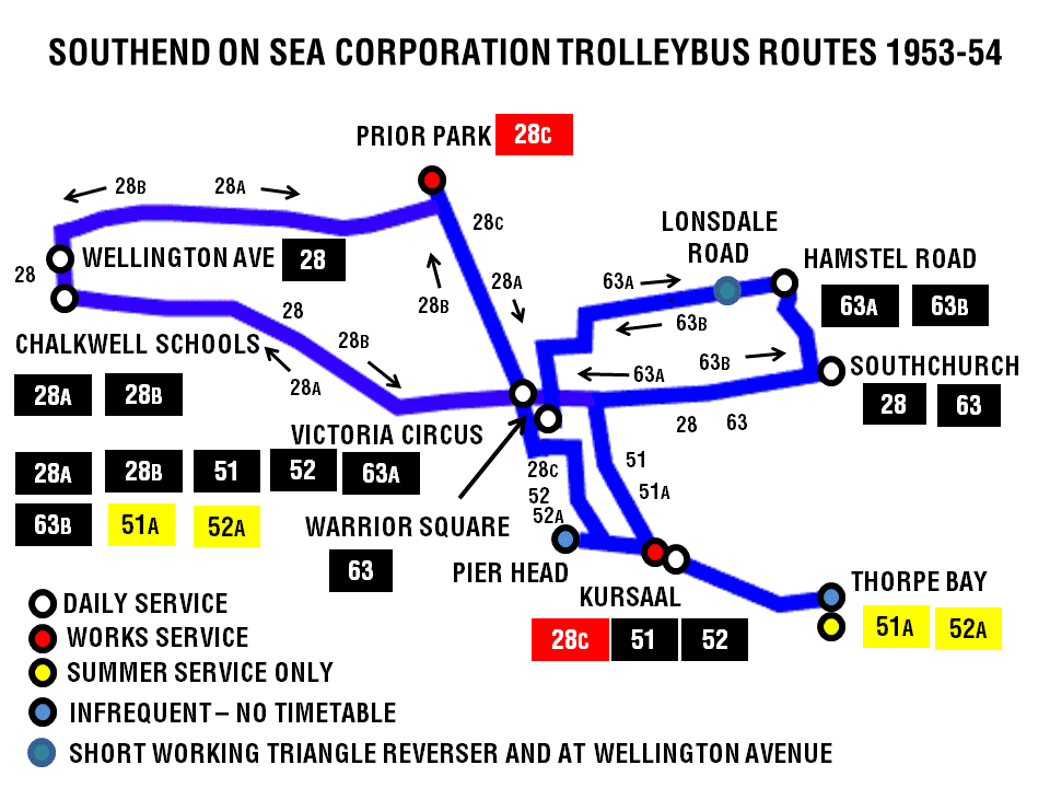 Old Bus Services Route Maps: SOUTHEND ON SEA CORPORATION TRANSPORT ...