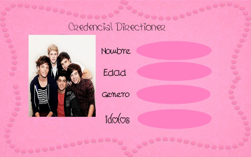 Directioners : Credenciales de One direction