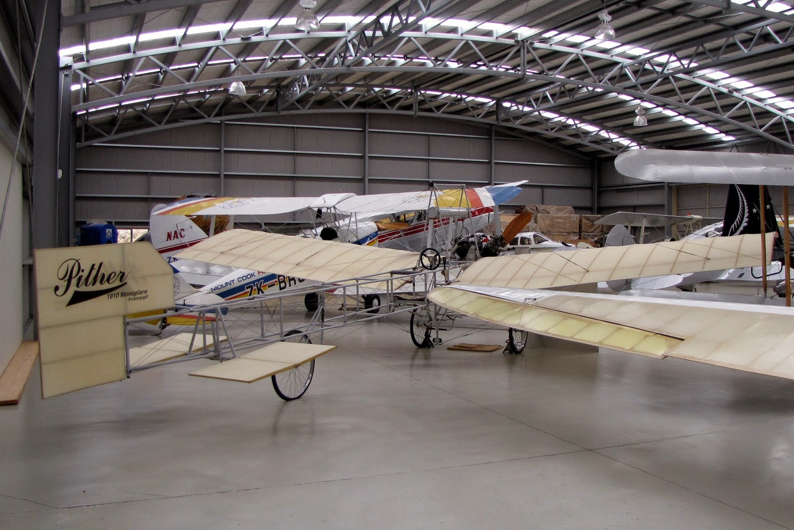 NZ Civil Aircraft: The Pither Monoplane Replica at Mandeville