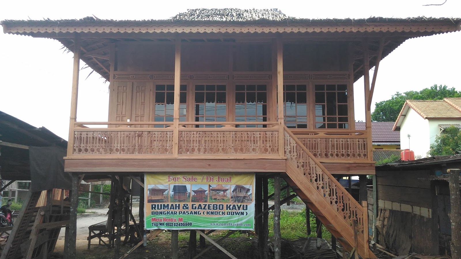 Stock macam rumah kayu bongkar pasang type 48 m2