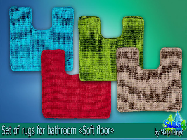 Corporation "SimsStroy": The Sims 4. Set of rugs for bathroom "Soft floor".