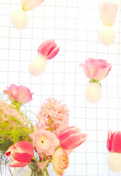 spring hanging flower display frame