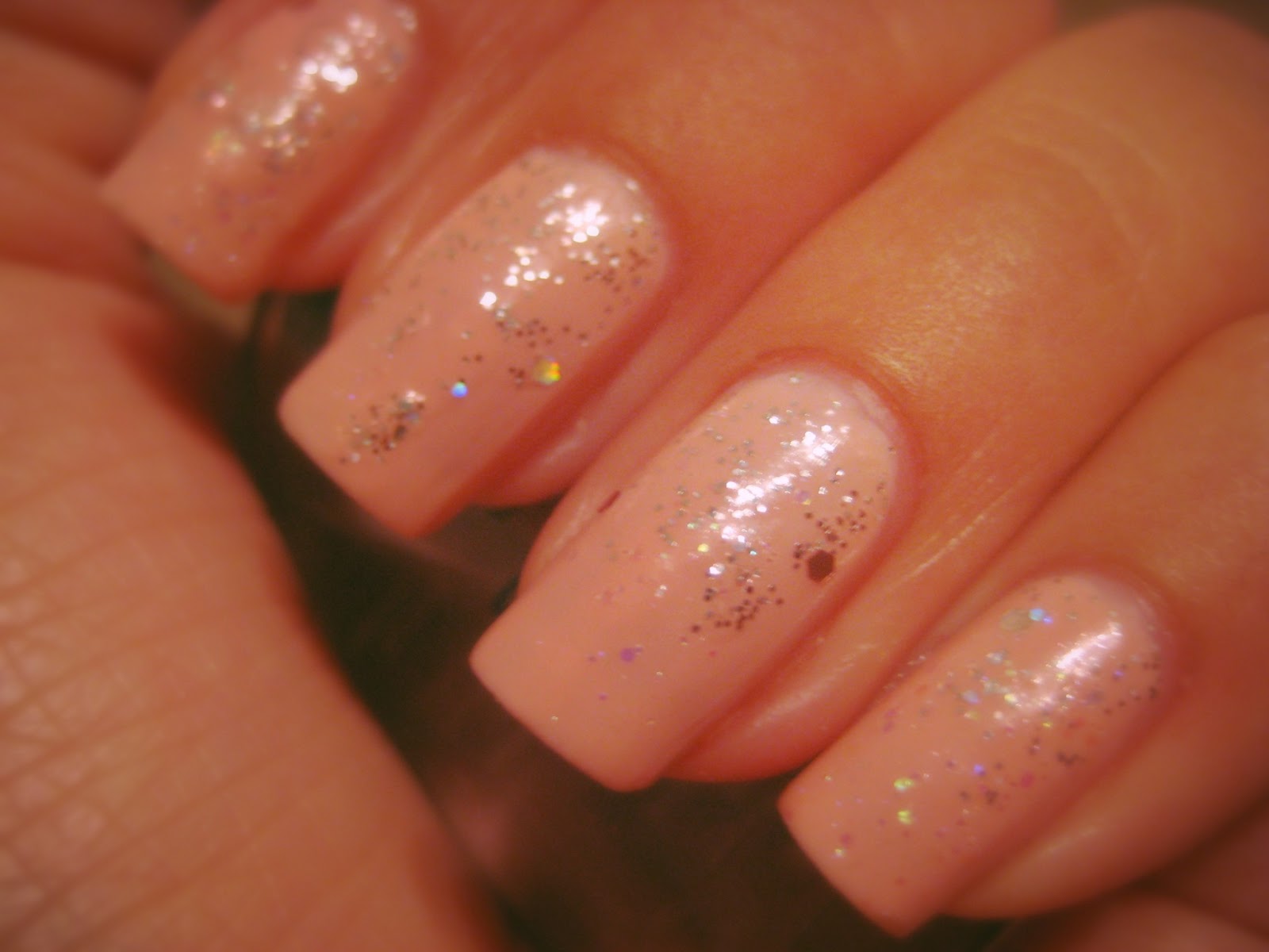 5 Finger Discount: Cute Holiday Nail Art on a budget: Simple Light Pink ...