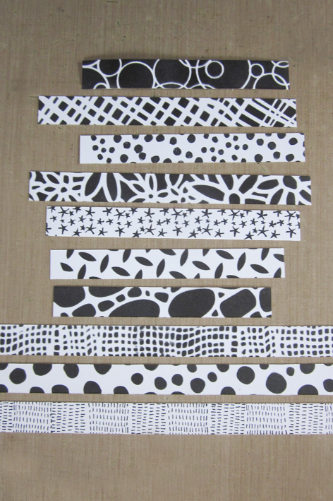 Crazy Flower Card with Paper Strips