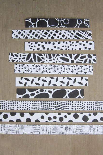 Crazy Flower Card with Paper Strips