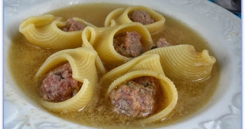 La cocina de Angie: SOPA DE GALETS RELLENOS (Cataluña)