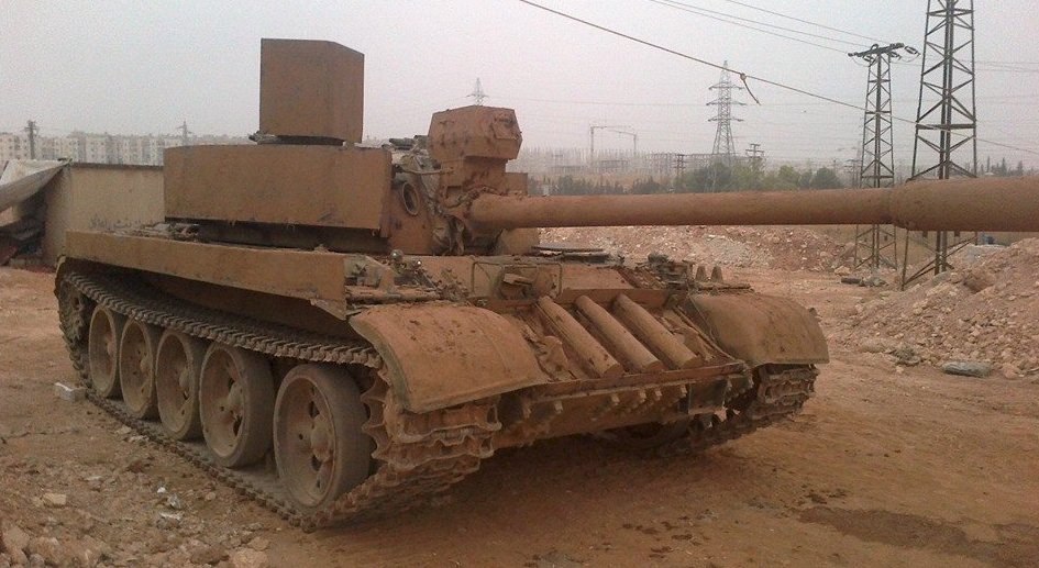 Levant War: An image of an interesting modified T-55 in Syria