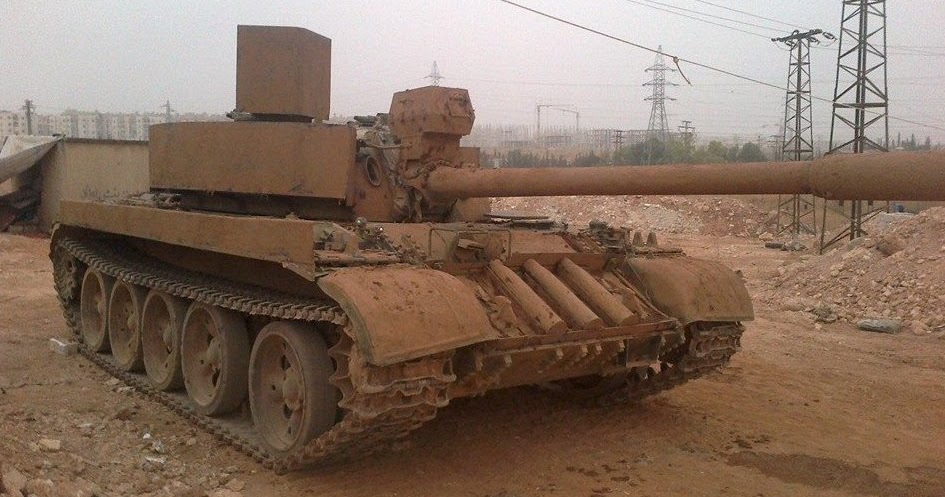 Levant War: An image of an interesting modified T-55 in Syria