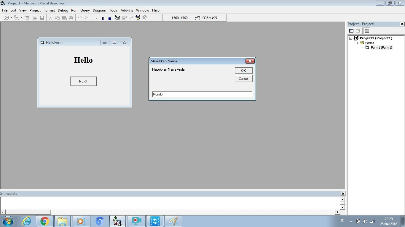 Membuat Program Message Box dan Input Box pada Visual Basic 6.0 Membuat Program Message Box dan Input Box pada Visual Basic 6.0
