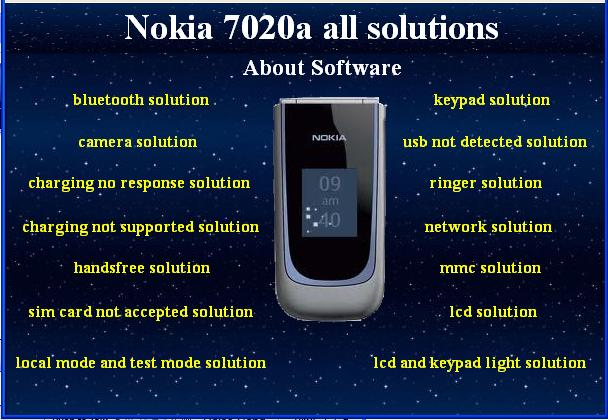 برامج اصلاح النوكيا: برنامج صيانة النوكيا Nokia 7020a جديد