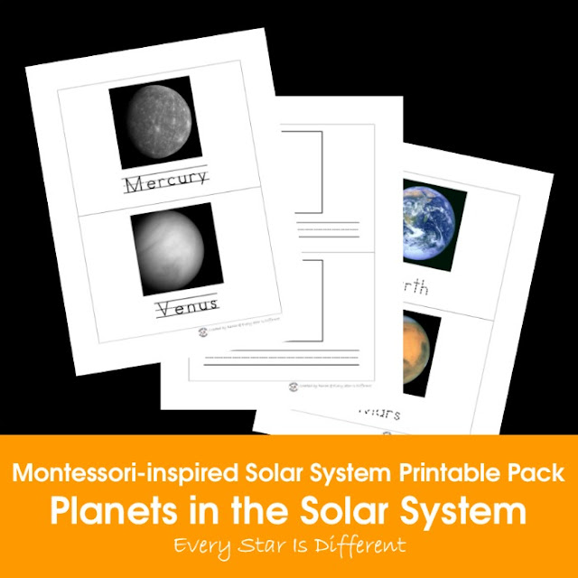 Montessori-inspired Solar System Printable Pack - Every Star Is Different