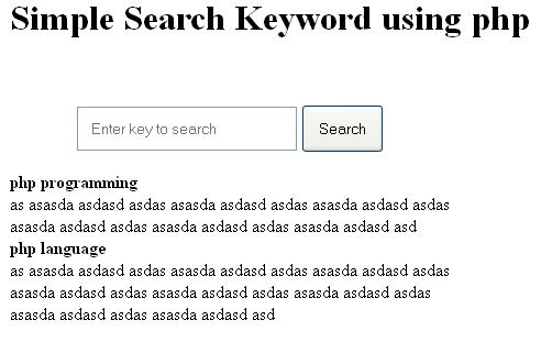 Simple search keyword ~ programinginfos