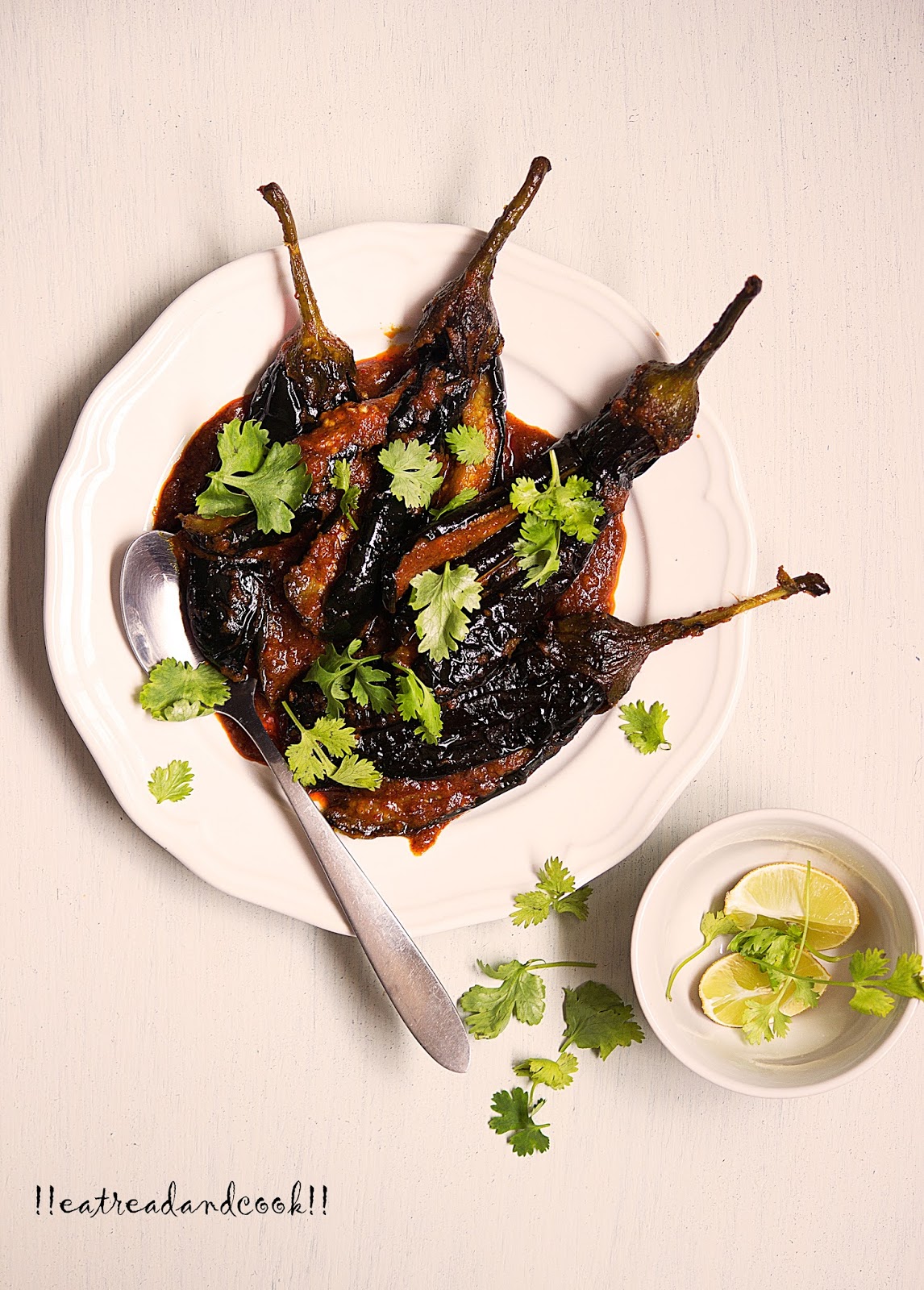 Masala Baingan / Eggplants in a spicy Curry