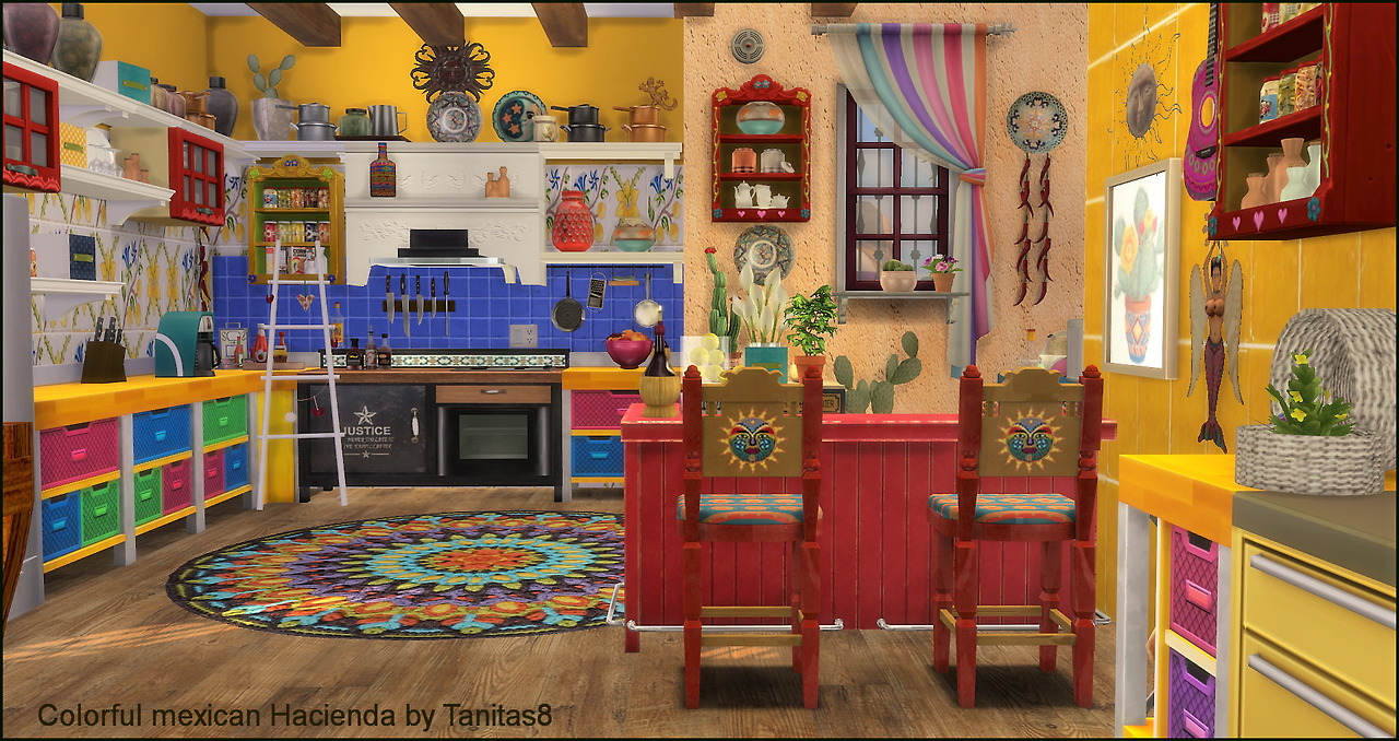 My Sims 4 Blog: Colorful Mexican Hacienda by Tanitas8