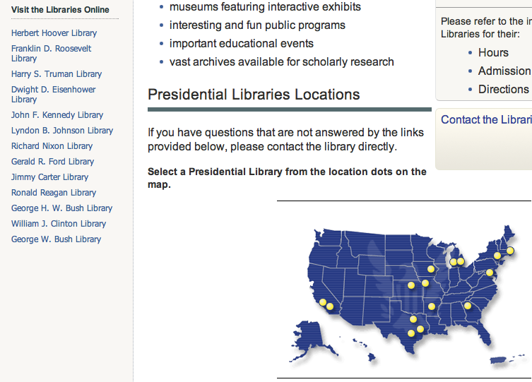 The Crow's Nest: Presidential Libraries