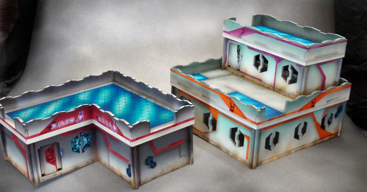 Thirdfatecreations : Sci-fi MDF Terrain set 1 complete.