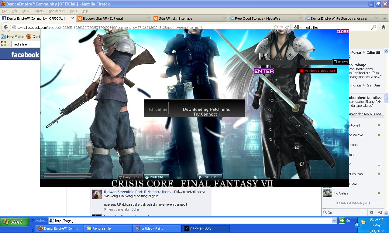 Skin RF : skin launcher